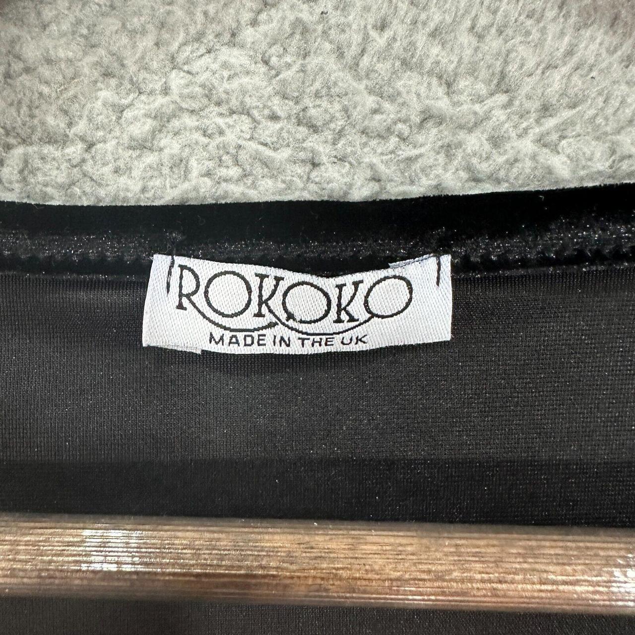 Rokoko womens bodysuit 24 black crushed velvet... | Depop