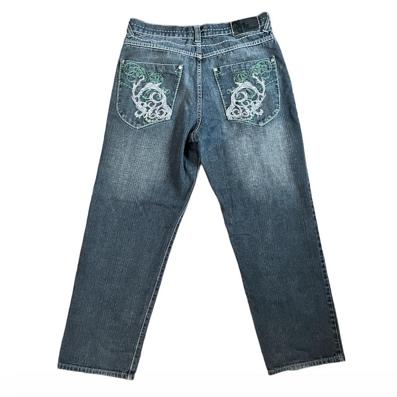 Embroidered, Jinzu, Baggy Jeans Very Cool design on... - Depop