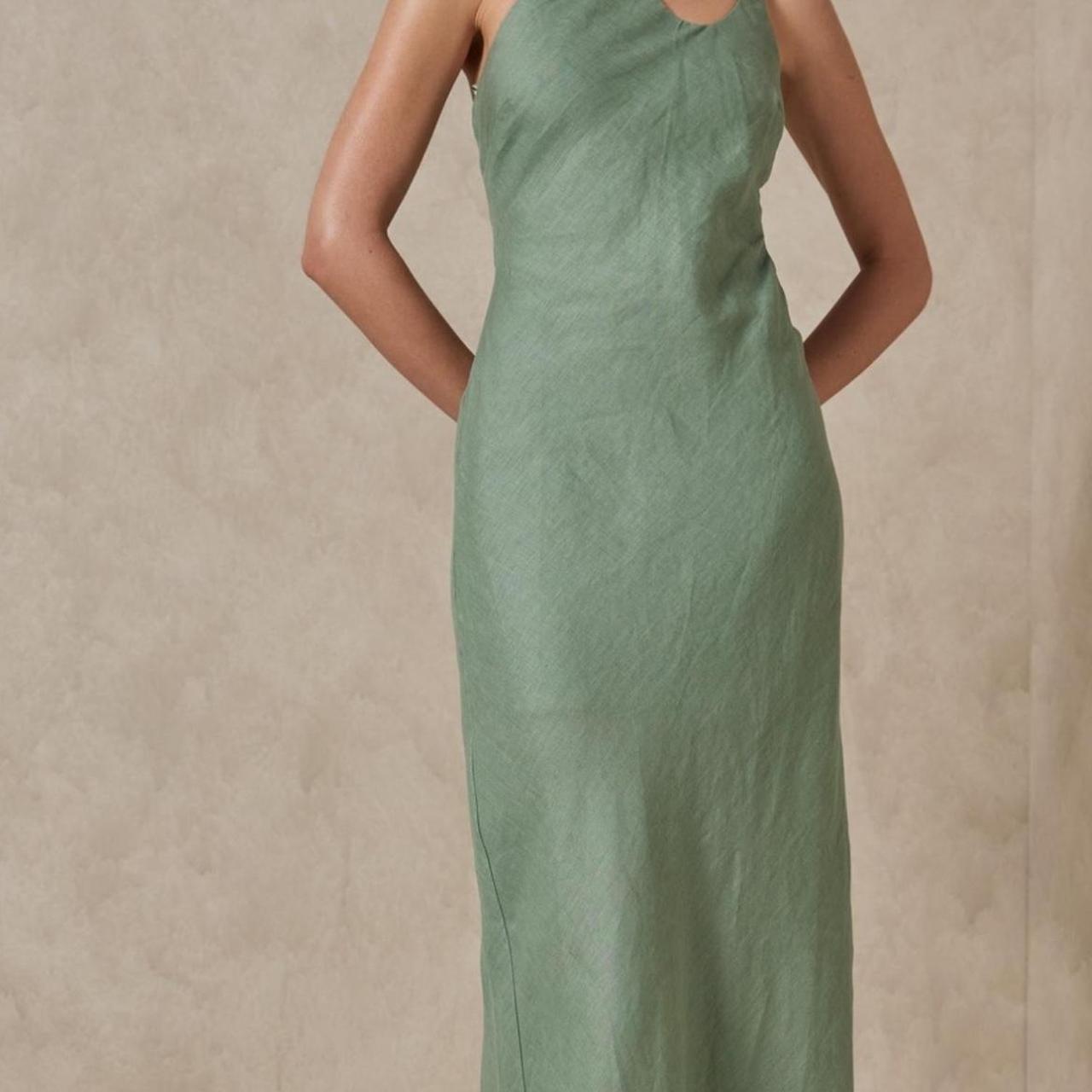 Aere Cut Out Linen Chain Dress Size 12 Never worn... - Depop