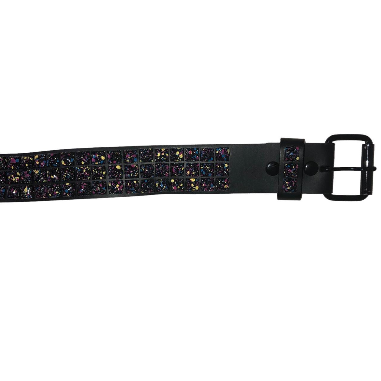 Hot Topic Splatter Paint Studded Belt DETAILS •... - Depop
