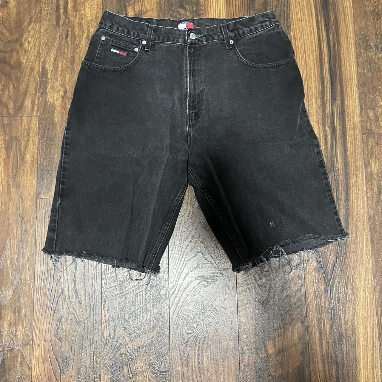 Tommy cut off jorts Size 36 waist One little tear in... - Depop