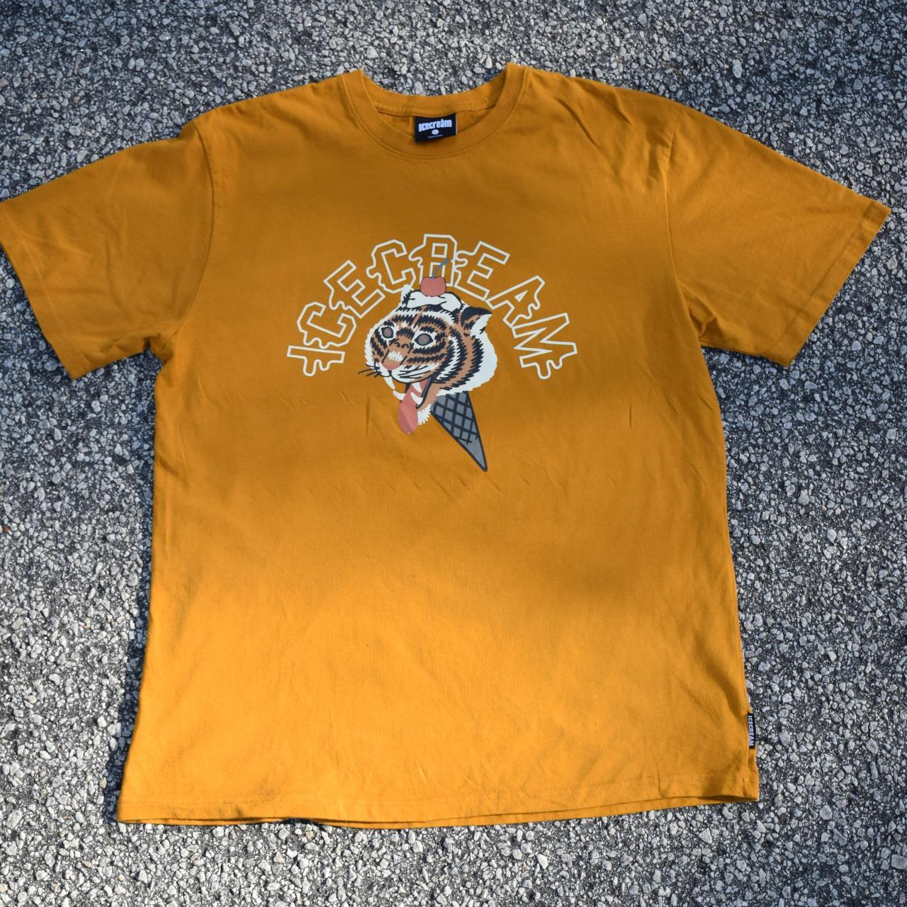 Tiger Cone Ice Cream Tee. Large. Lightly Worn - Depop