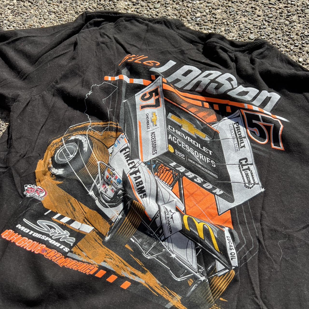 vintage kyle larson racing t shirt super cool back... - Depop