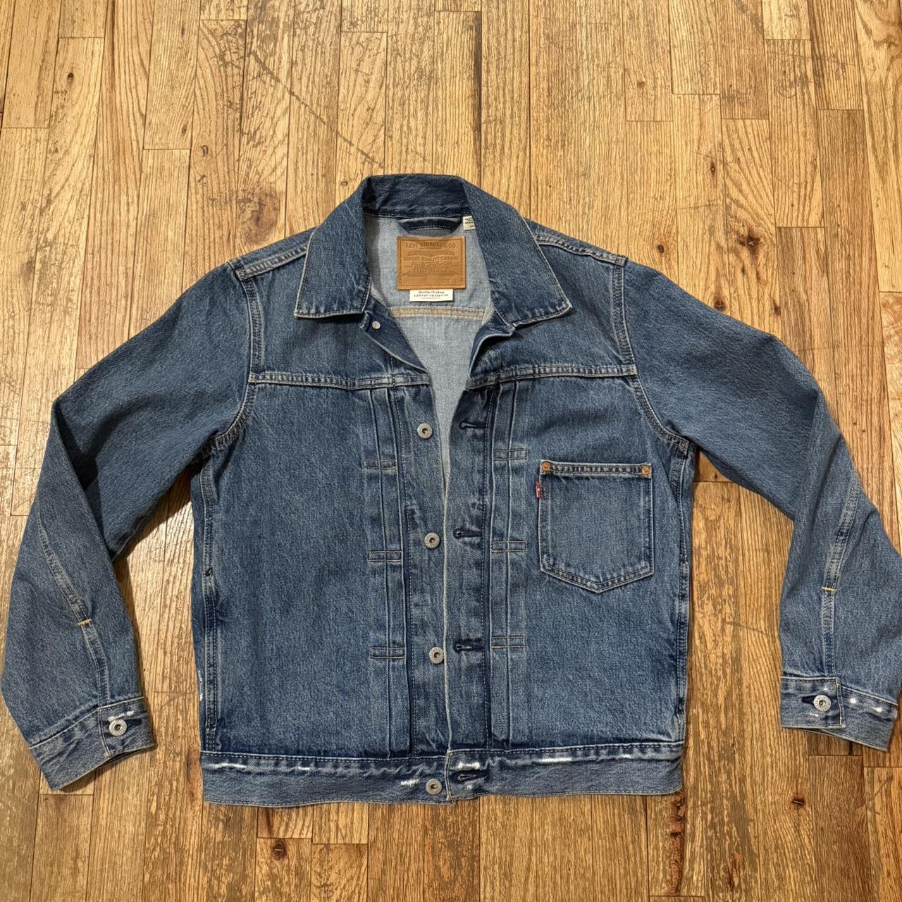 Levi's premium type 1 denim jacket Pre-distressed... | Depop