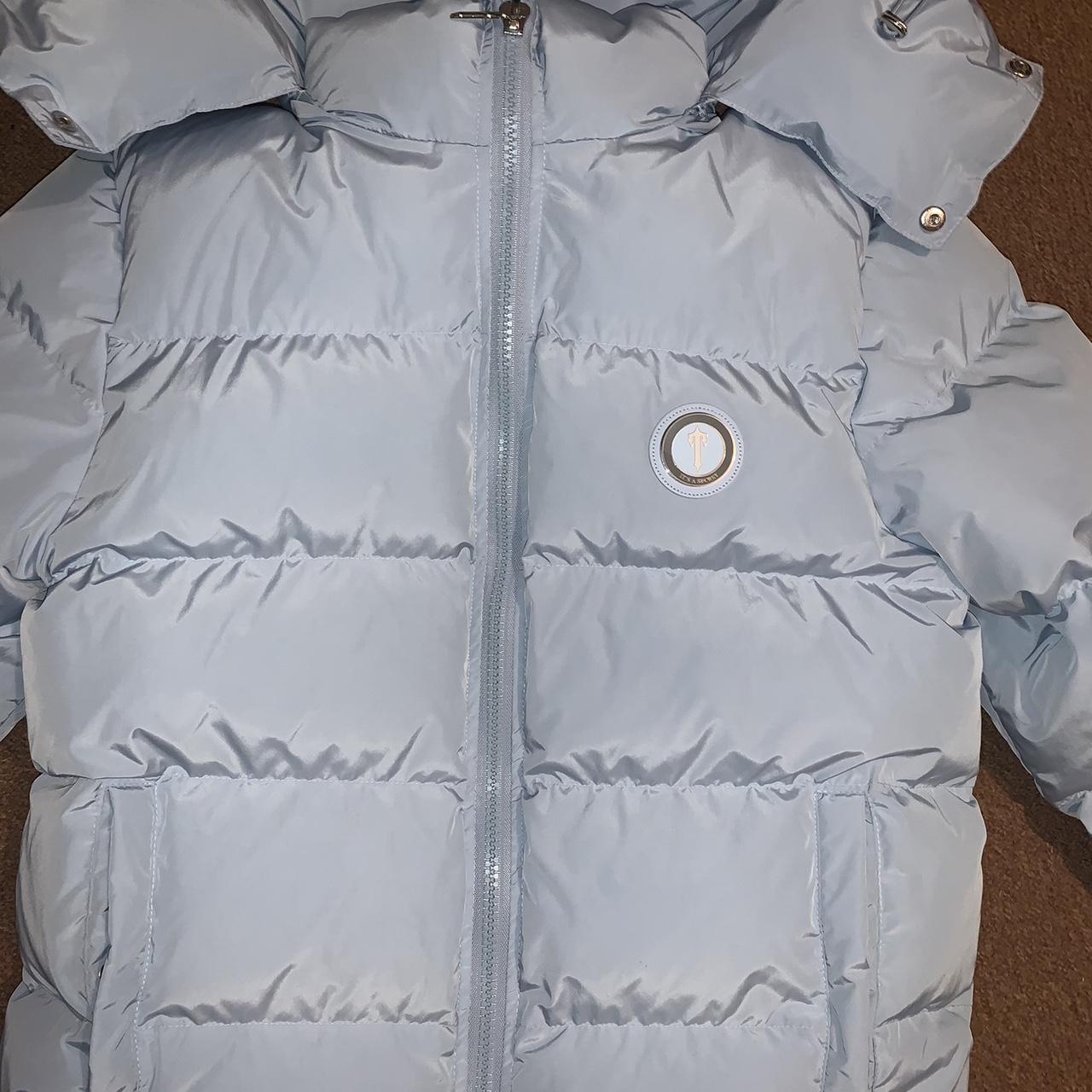Trapstar iron gate ice blue puffer jacket. Size... - Depop