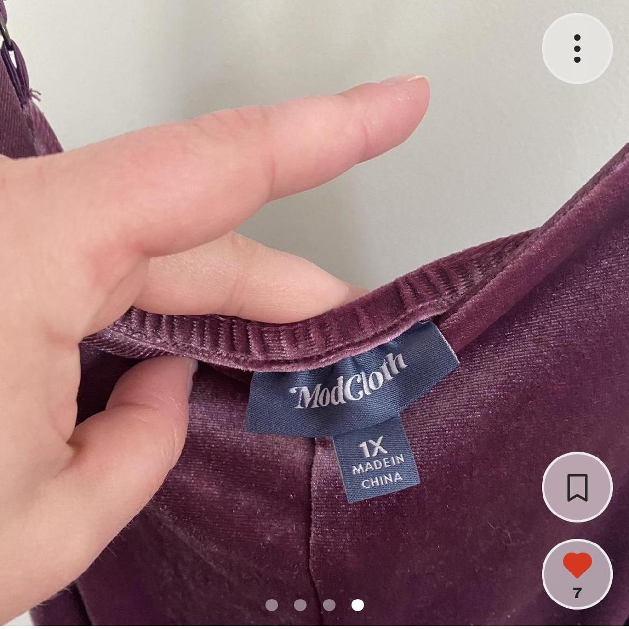 Stunning deep lilac ModCloth velvet v neck jumpsuit.... - Depop