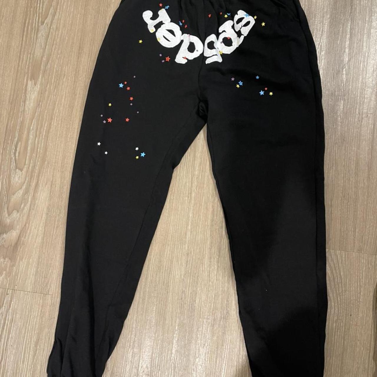 Black Spider jogging pants size small.! Worn once... - Depop