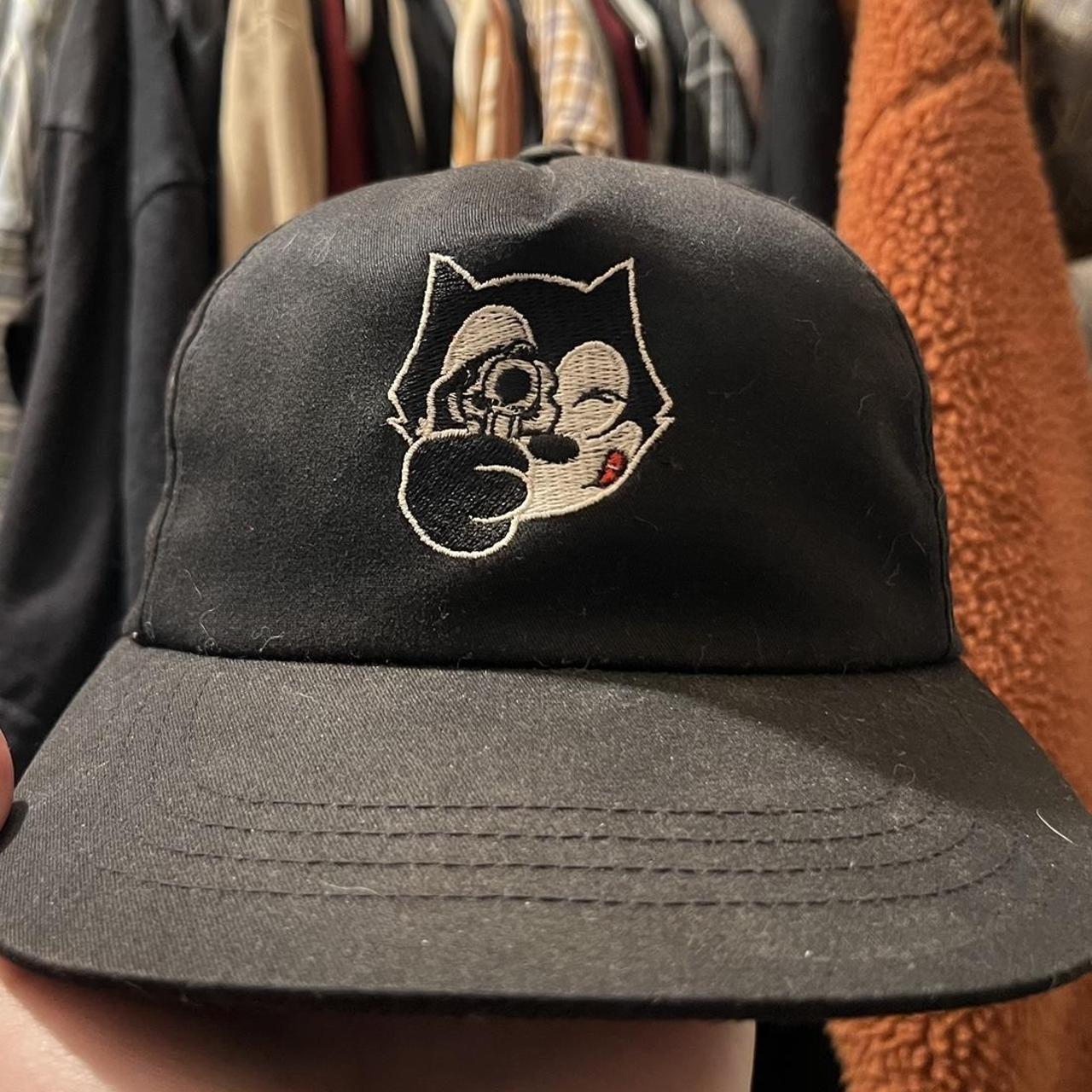 Human garbage hat, sick hat. Worn a bit but kept... - Depop