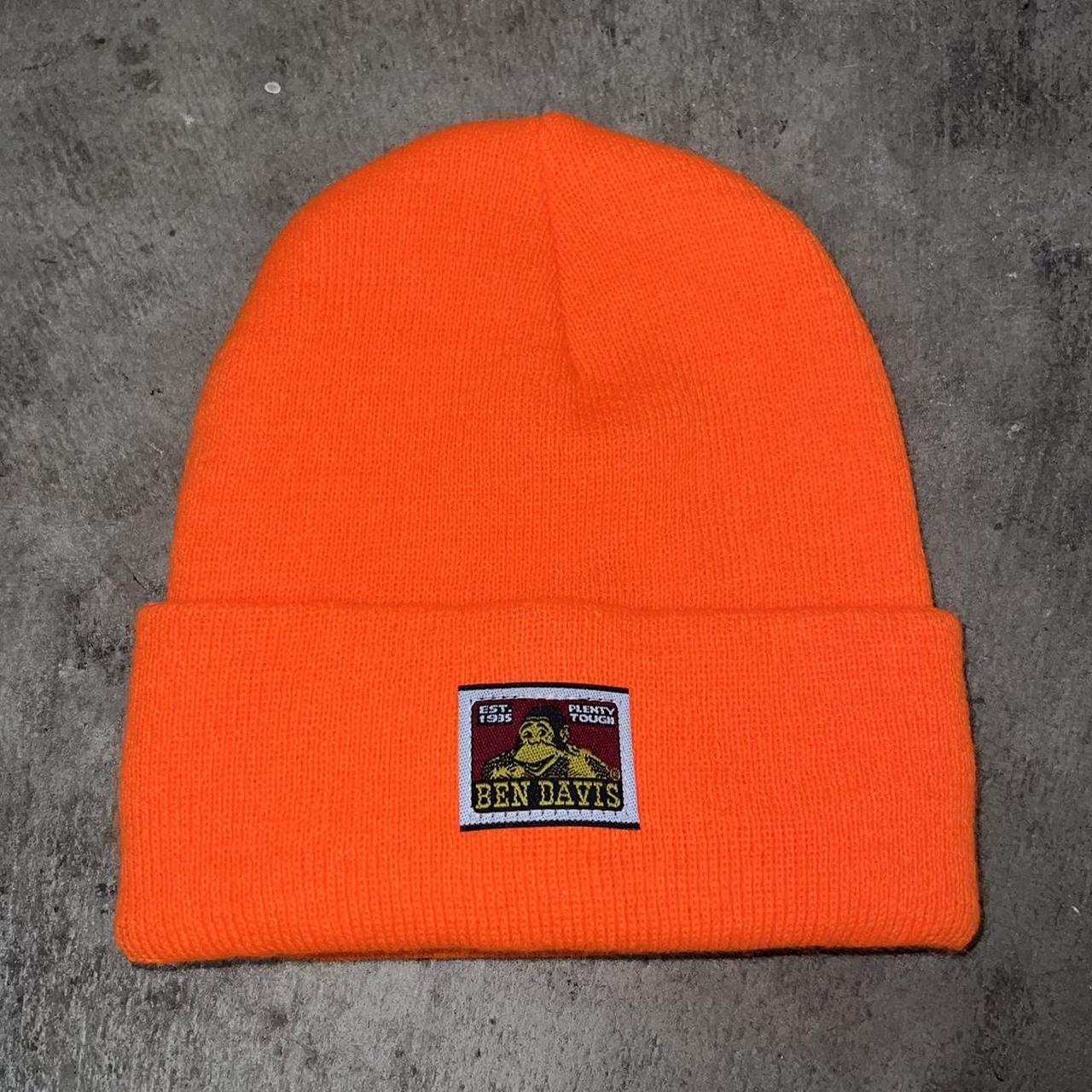 BEN DAVIS BEANIE UNISEX Ben Davis beanie neon orange... - Depop