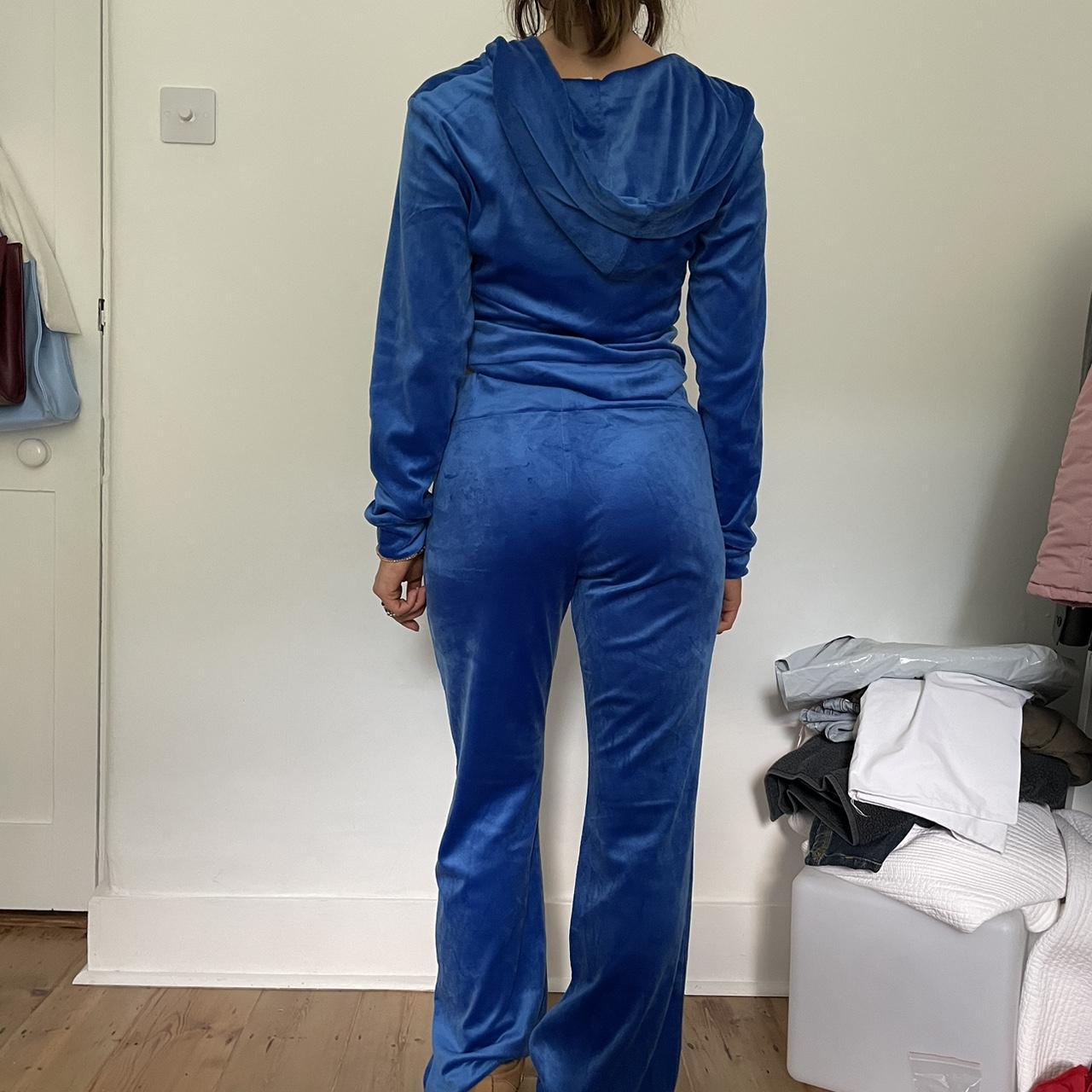 royal blue velour tracksuit 🎀 matching velvet zip up... - Depop