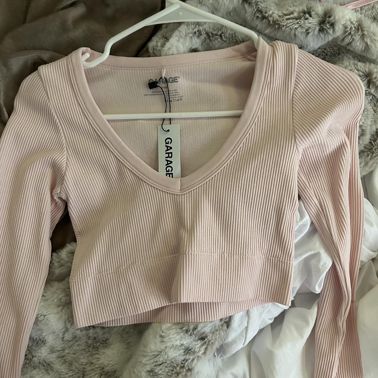 Garage Light Pink long sleeve BNWT SIZE XS #garage - Depop