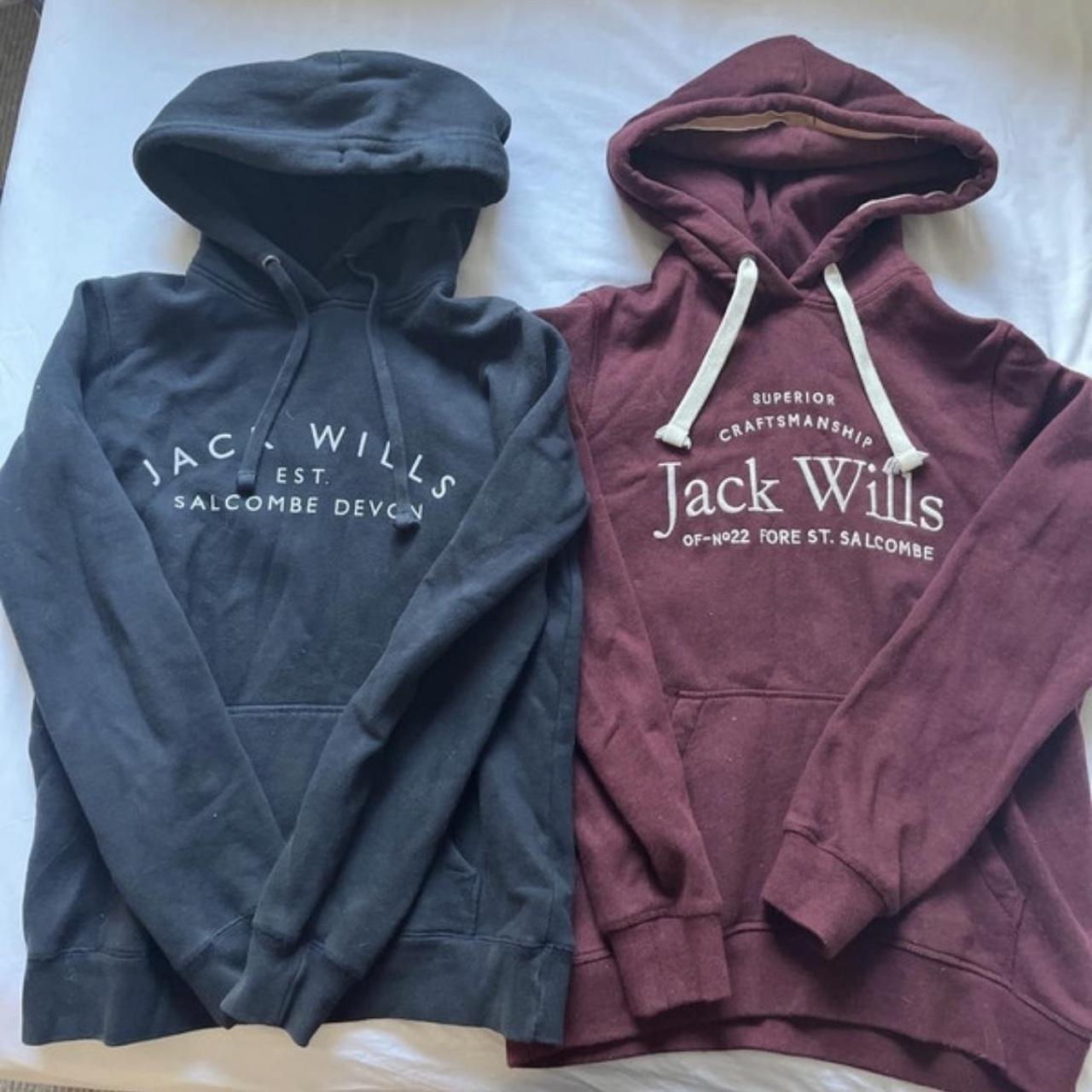 navy and burgundy jack wills hoodies bought the... - Depop