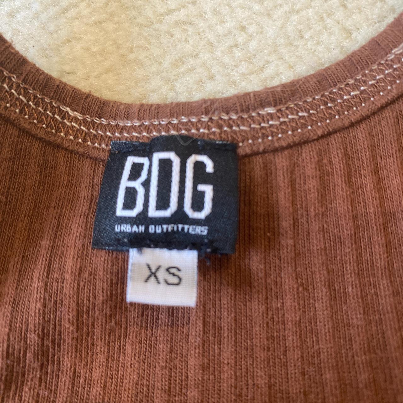 Brown BDG crop round neck scoop neck tank top. Size... - Depop