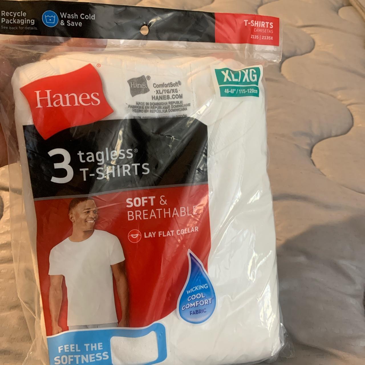 Hanes 3 pack Tagless T-shirts. Size XL color white. - Depop