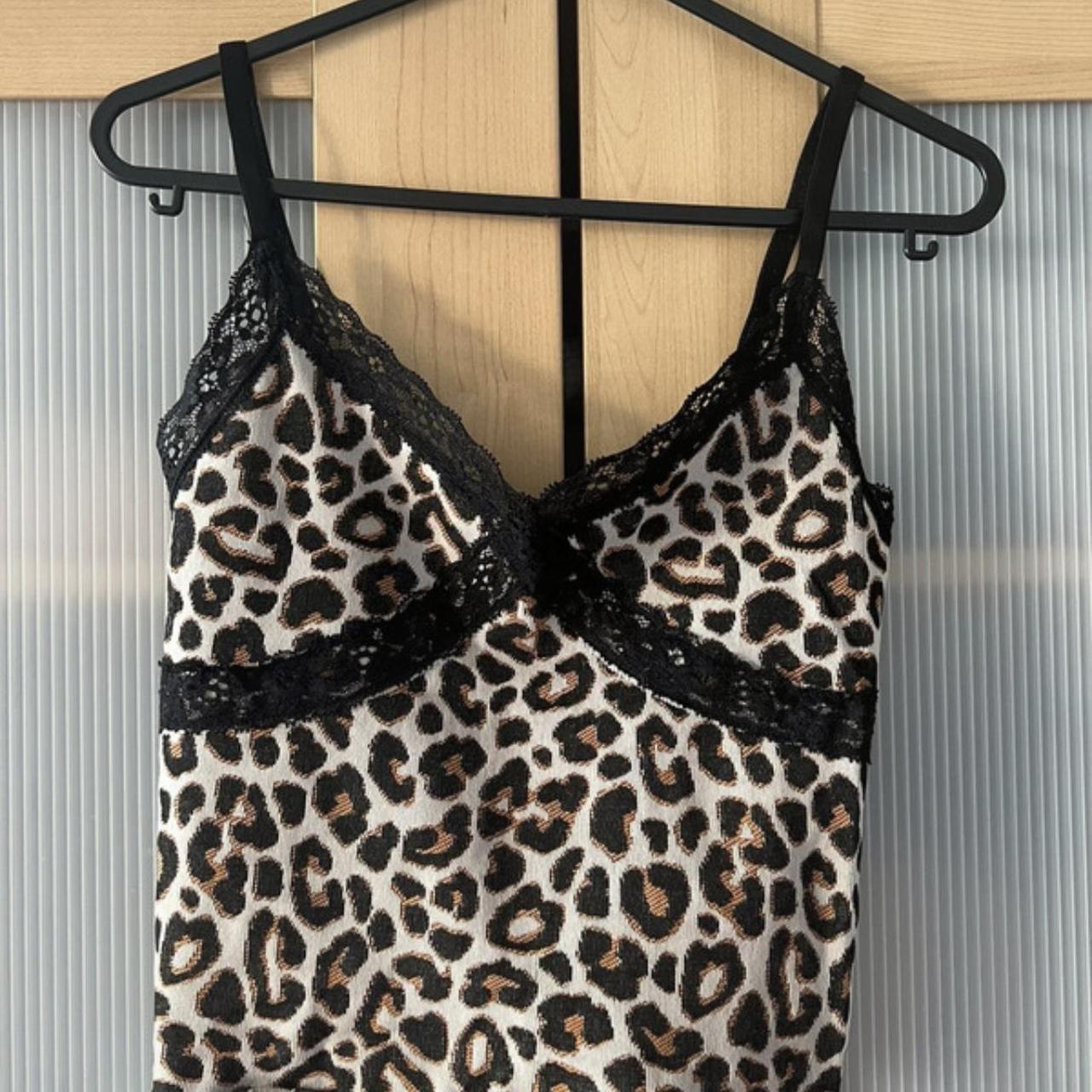 urban outfitters leopard print cami great condition - Depop