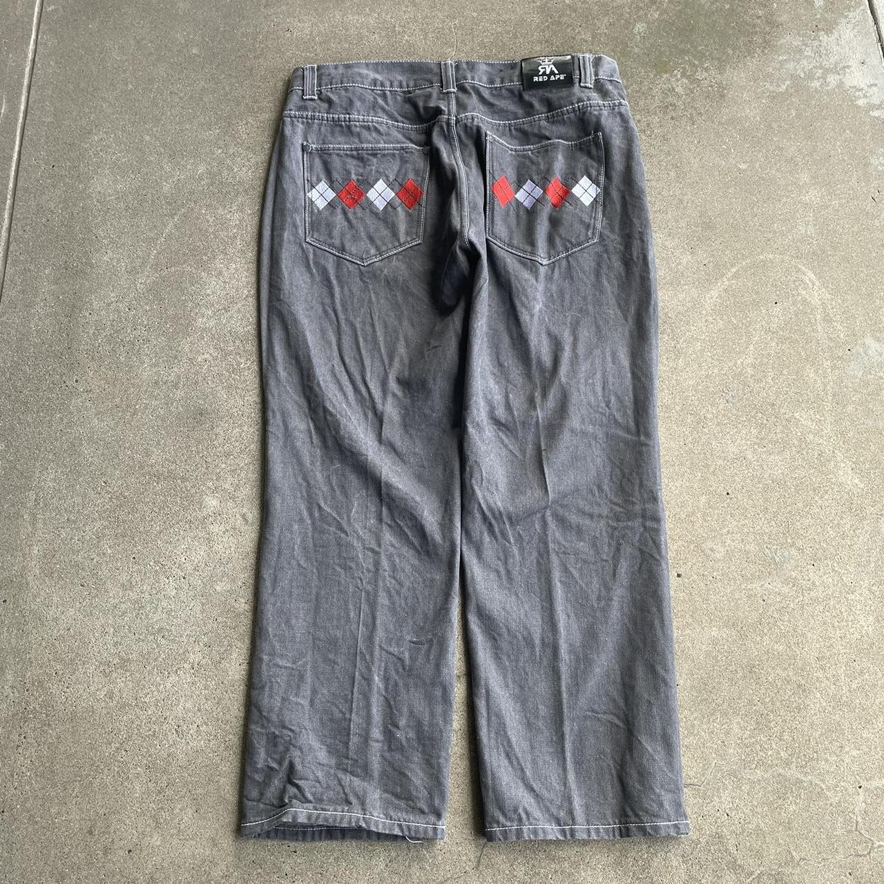 Y2K style red ape jeans Size 42x32 No flaws #y2k... - Depop