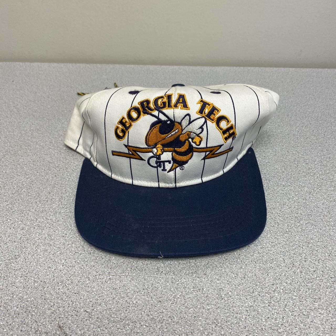 Vintage Georgia Tech Striped Hat Preowned... - Depop
