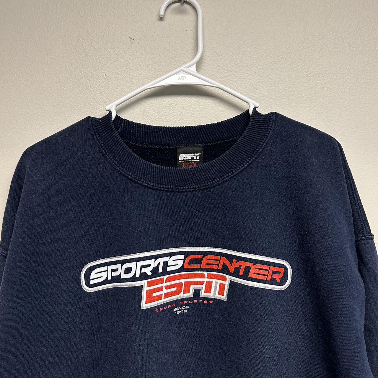 Vintage ESPN Sports center Crewneck sweatshirt size... - Depop