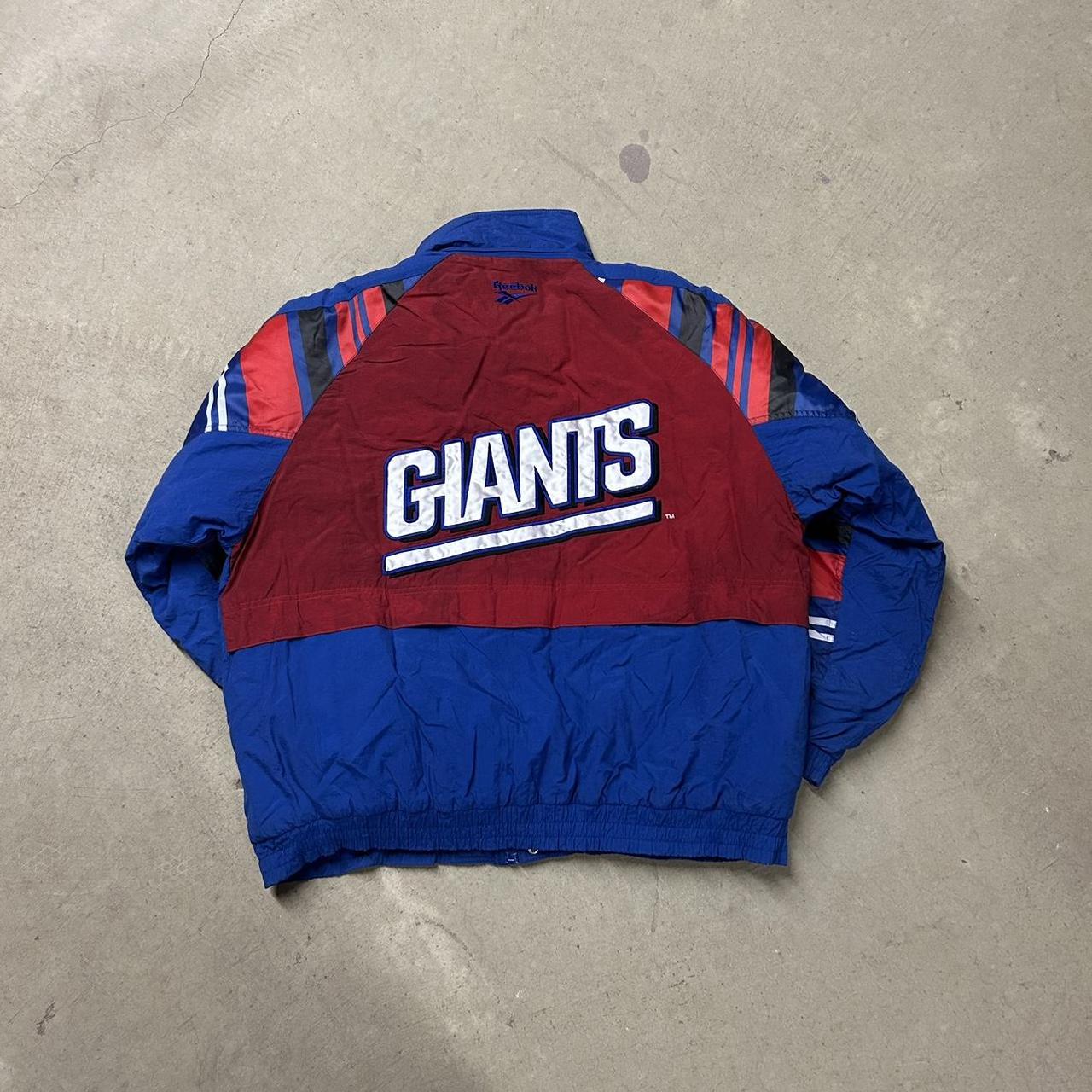 Vintage New York giants puffer jacket size xl... - Depop