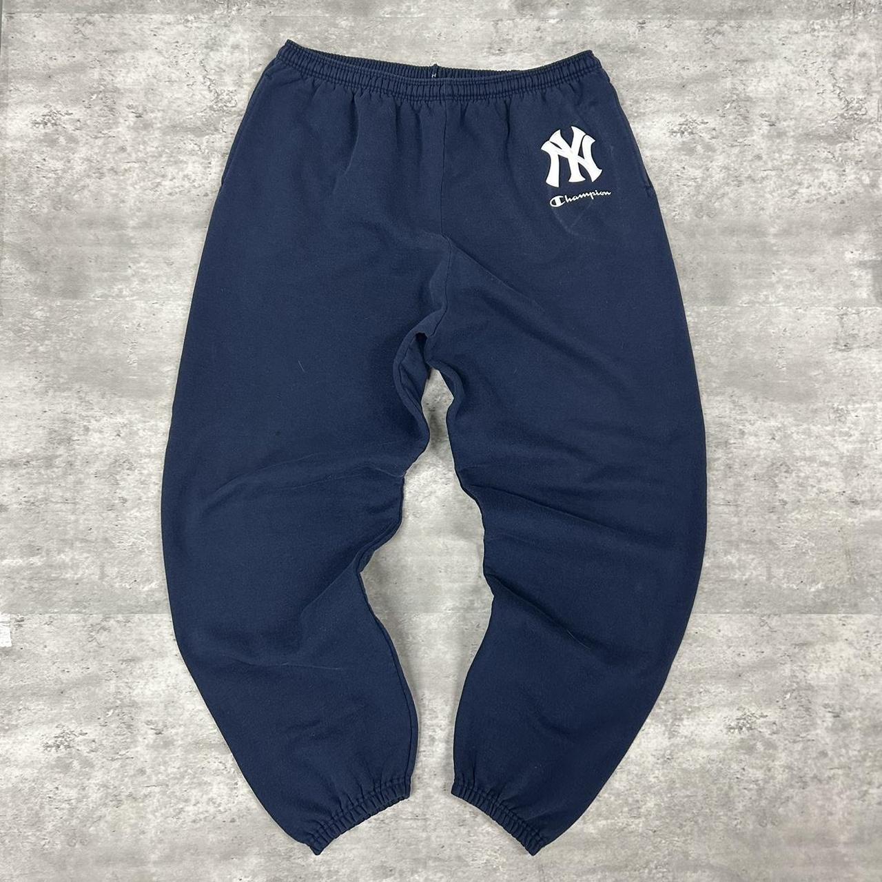 vintage New York Yankees sweatpants joggers navy... | Depop