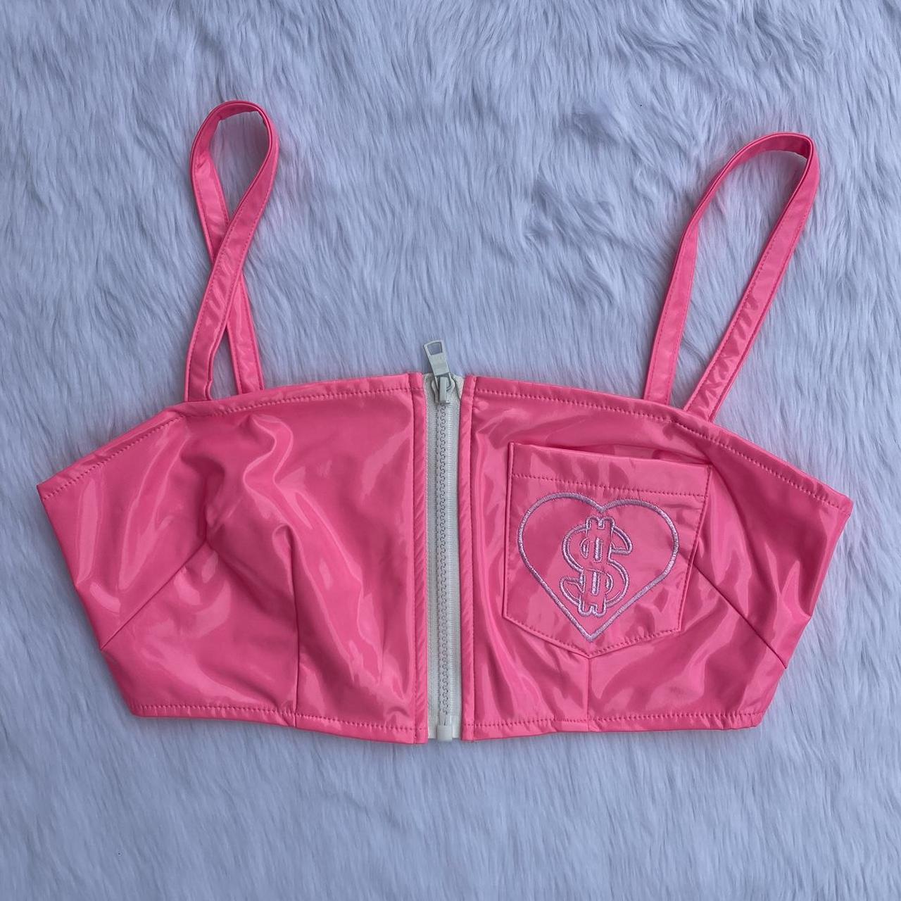 #plasticmoney life in plastic PVC crop top. - brand... - Depop