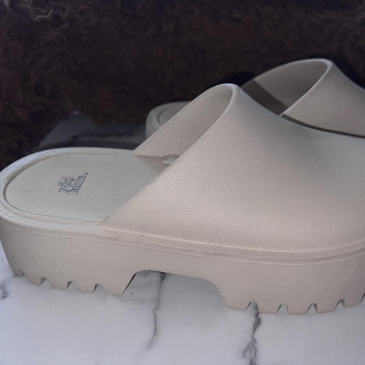 Cream and white clogs Size: 9 1/2 Lightweight ... | Depop