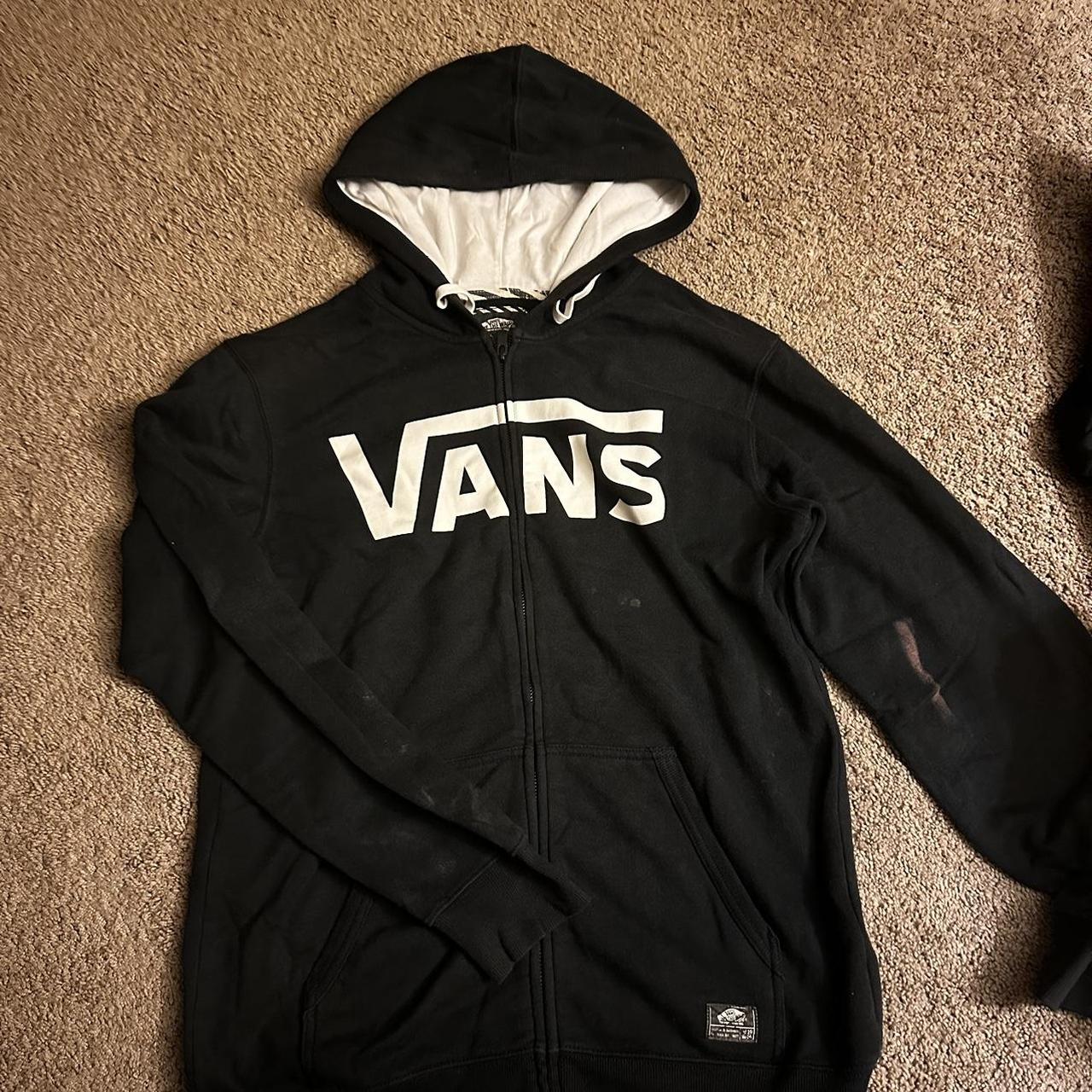 BLACK VANS JACKET 🕸️ Size - M Used - Condition... - Depop