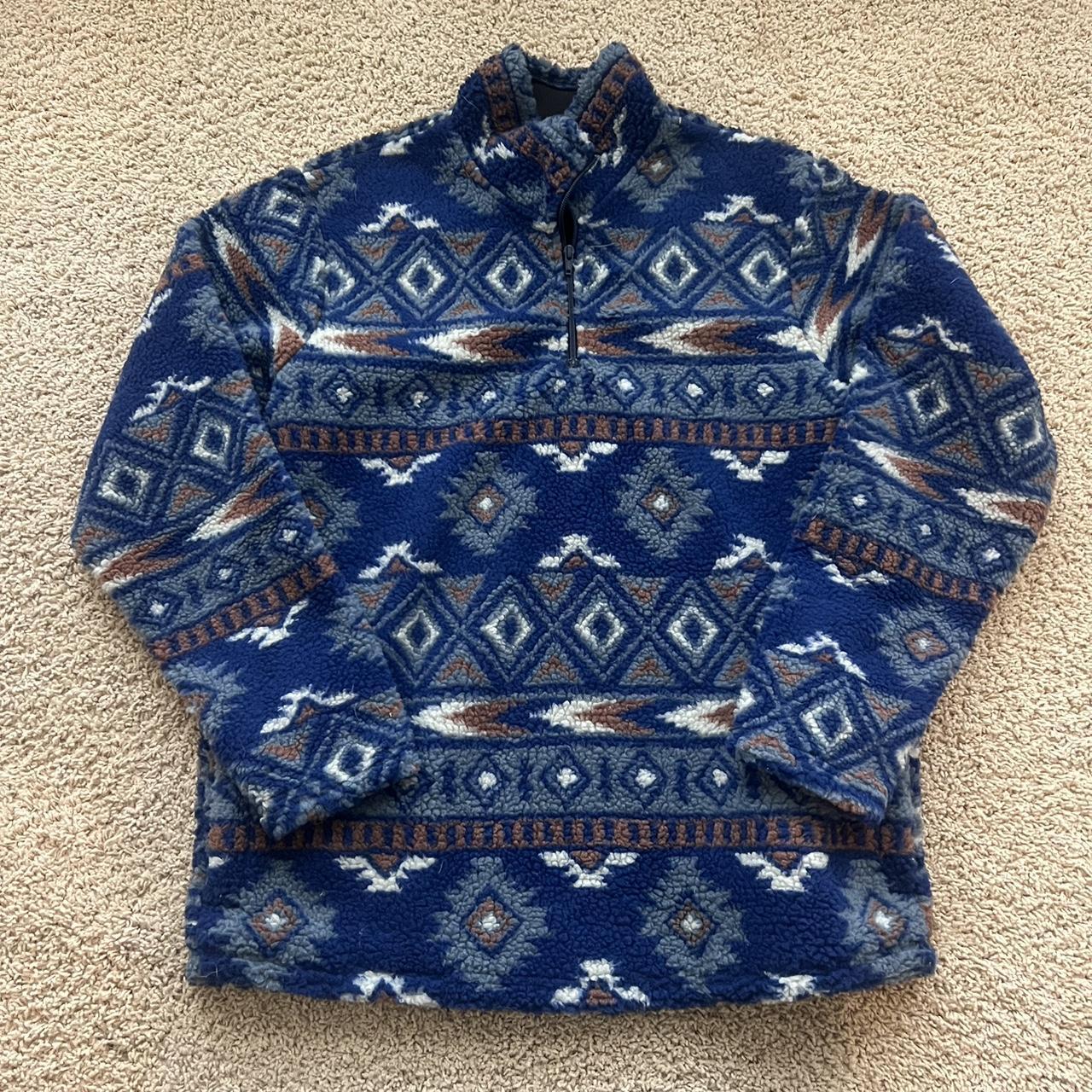 Wrangler Sherpa Jacket Atztec Pattern. Fits like an... - Depop