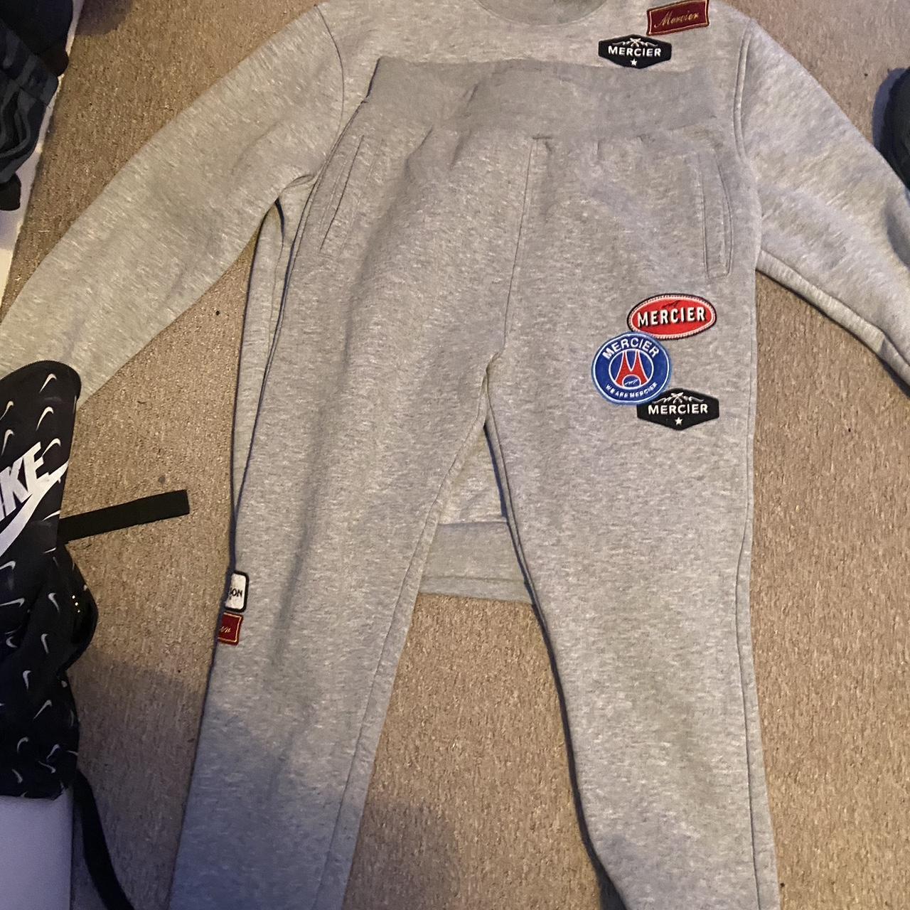 mercier grey mark tracksuit retail: £110 perfect... - Depop