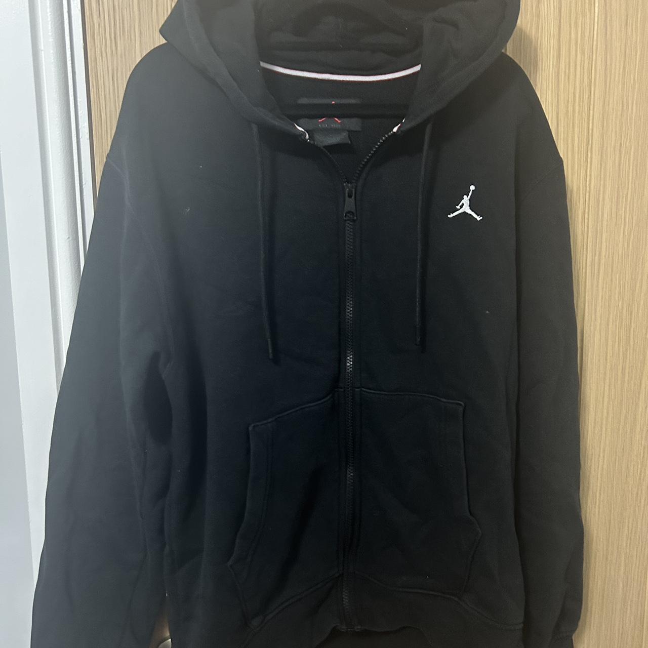 jordan zip up tracksuit blacksize small - Depop