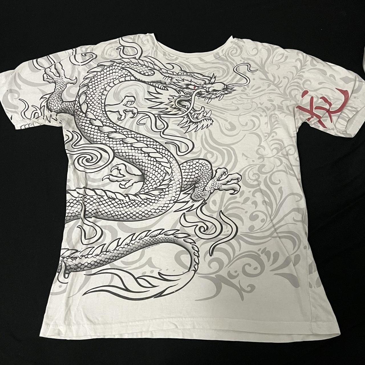 liquid blue dragon tee 2008 size m #liquidbluetee... - Depop