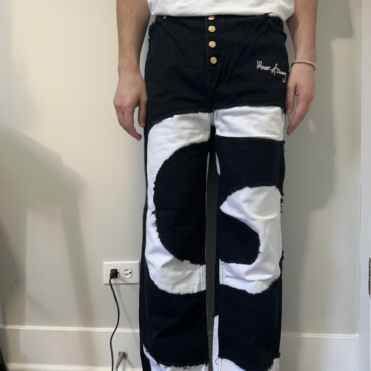 House of sunny pants Black and white Unisex Barley... - Depop