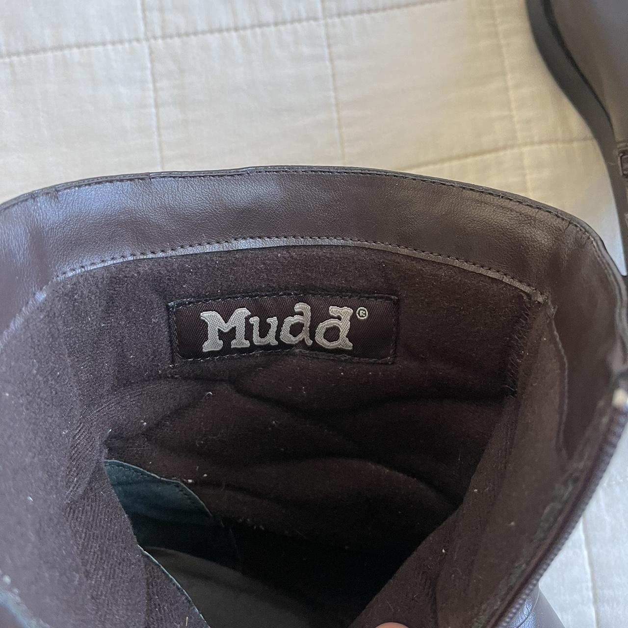 Y2k brown Mudd faux leather boots great condition,... - Depop