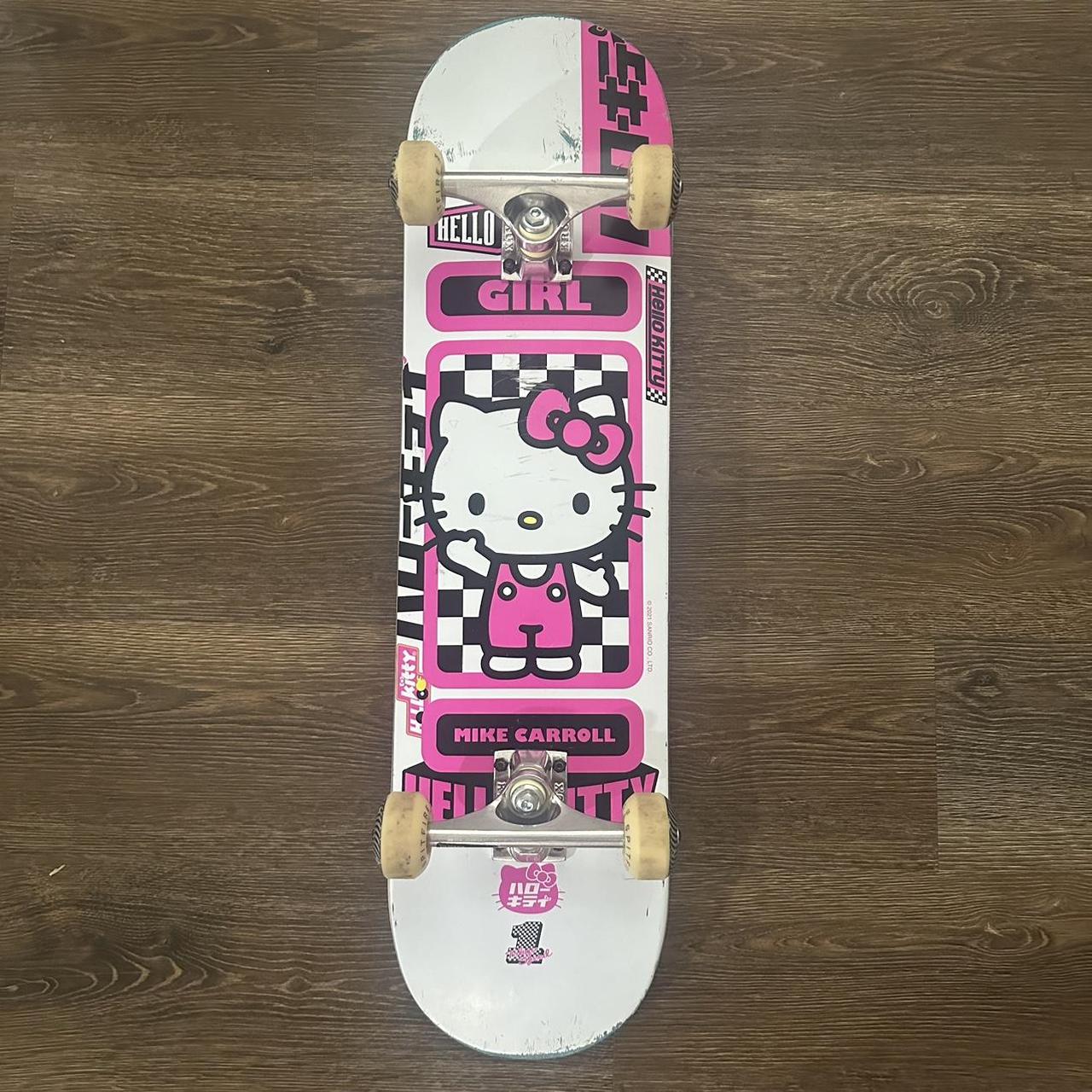 Hello Kitty “girl” skateboard size 8 #skater... - Depop