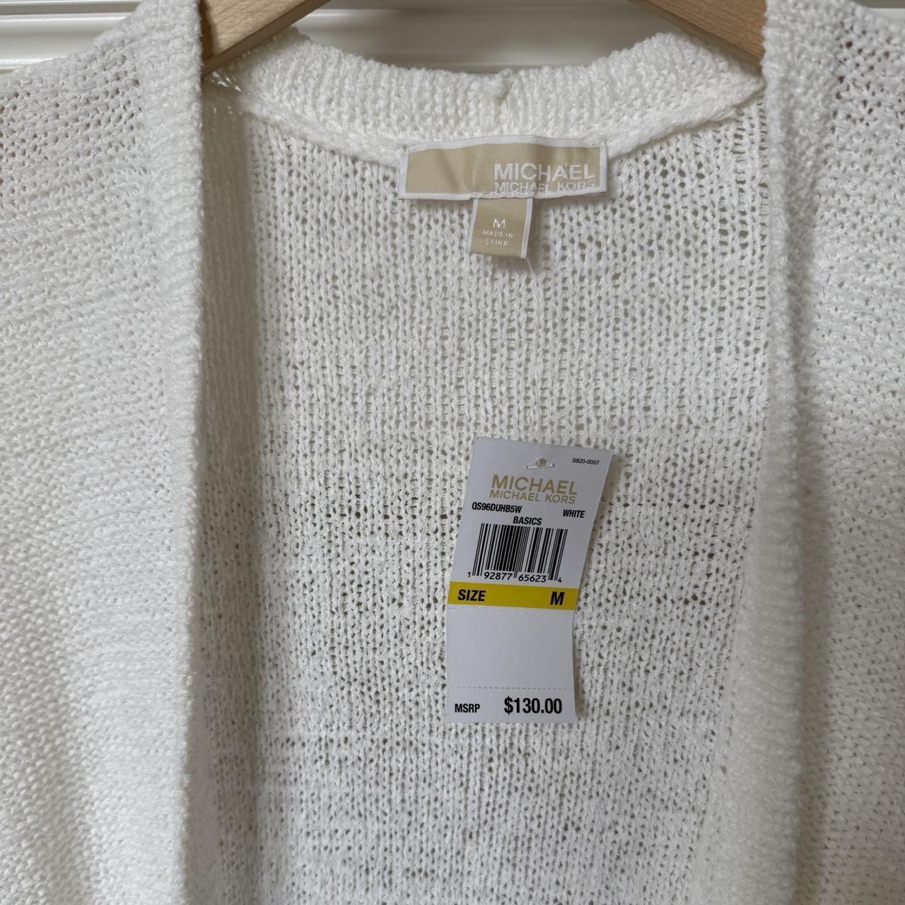 Michael Kors white fringe cardigan. It’s brand new... | Depop