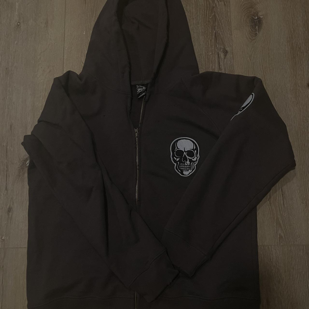 Number (N)ine Men's Brown and White Hoodie | Depop