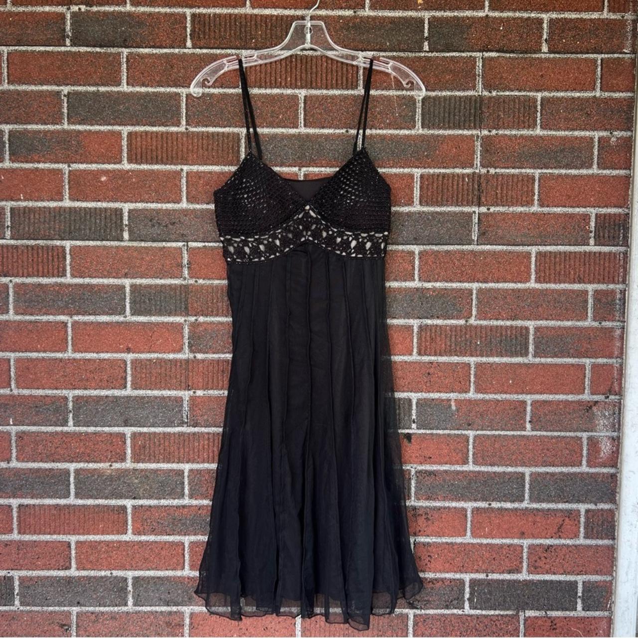 Vision apparel beaded mesh dress line sleeveless... - Depop