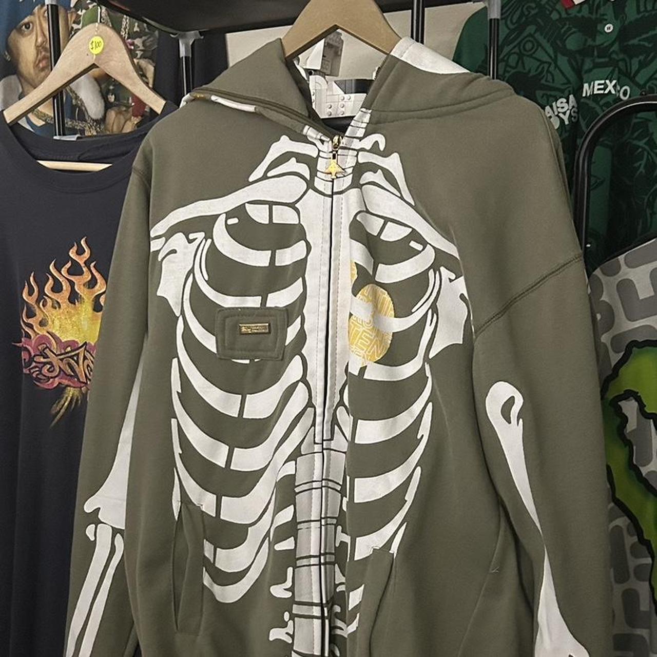 Y2K LRG full zip Kanye West skeleton hoodie Tagged... - Depop