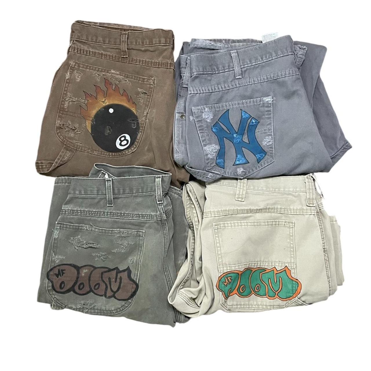 Customs, distressed carpenter pants... - Depop