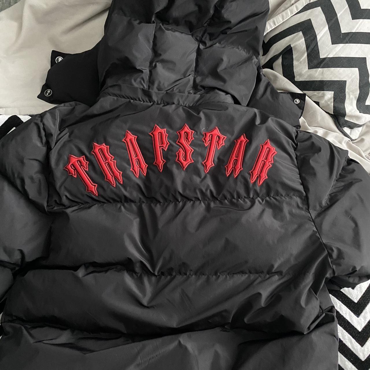 Black and red trapstar coat Size M good condition... - Depop