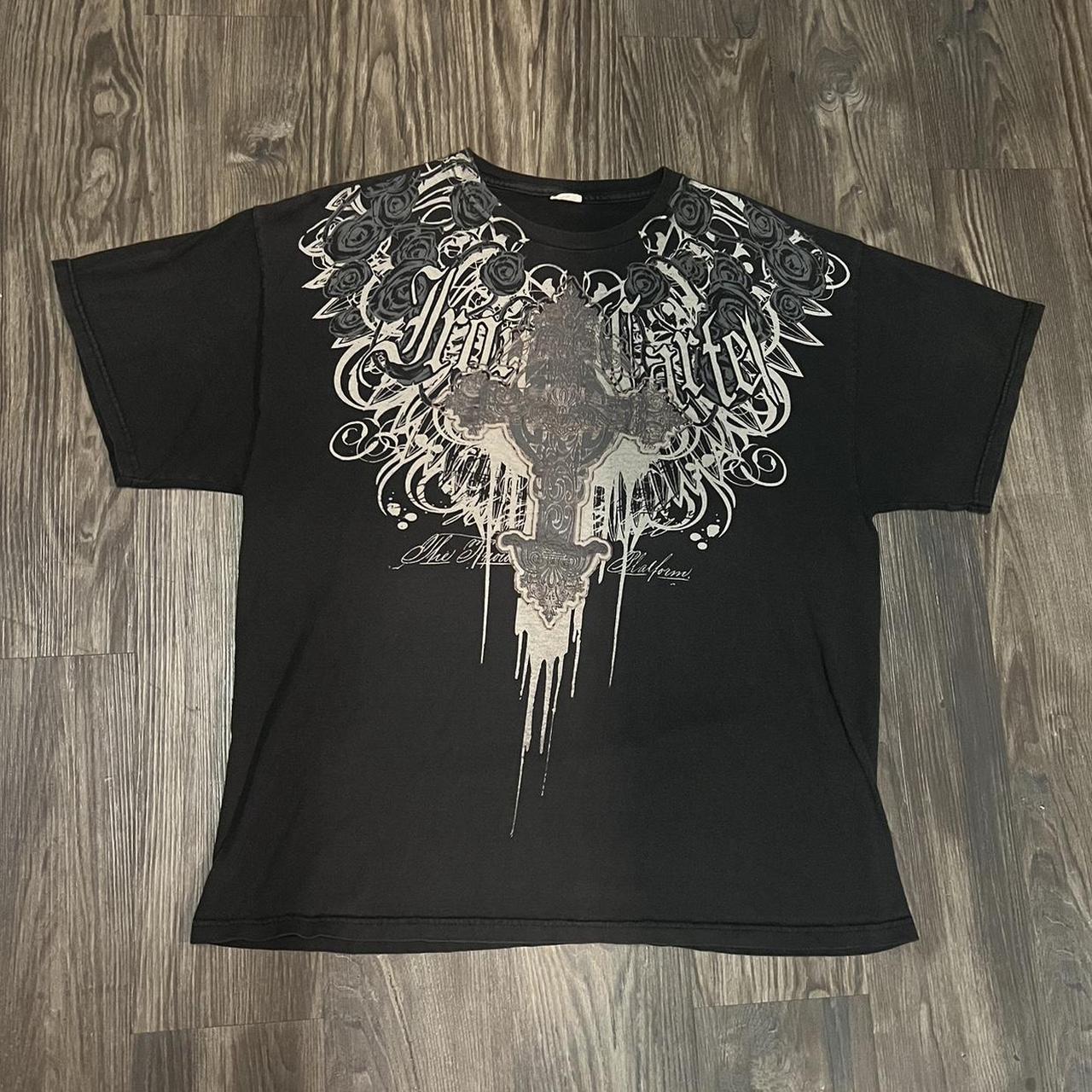 Y2k grudge cross shirt size XL #Explore #Y2k #Punk... - Depop