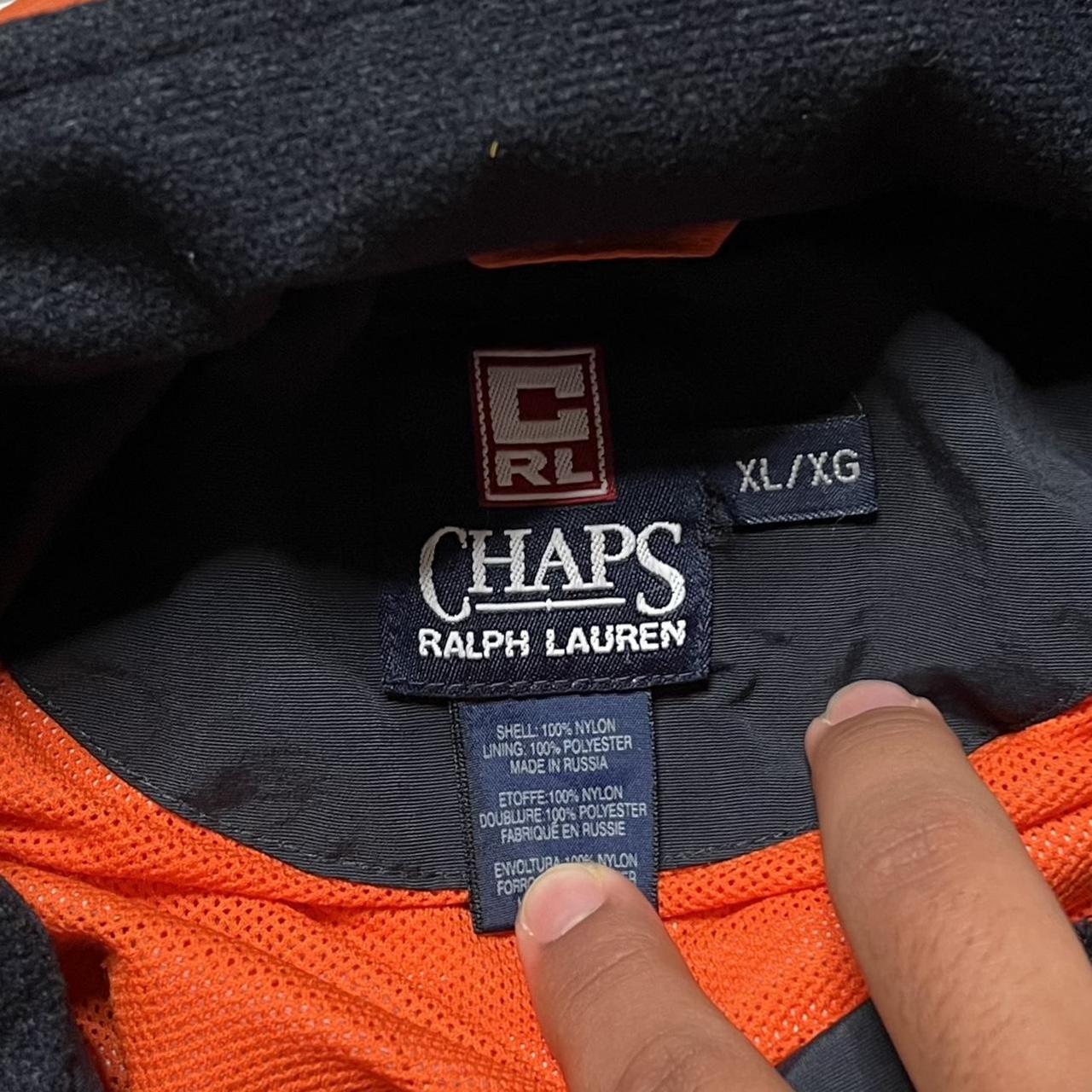 Chaps Ralph Lauren Orange Windbreaker Jacket Size... | Depop