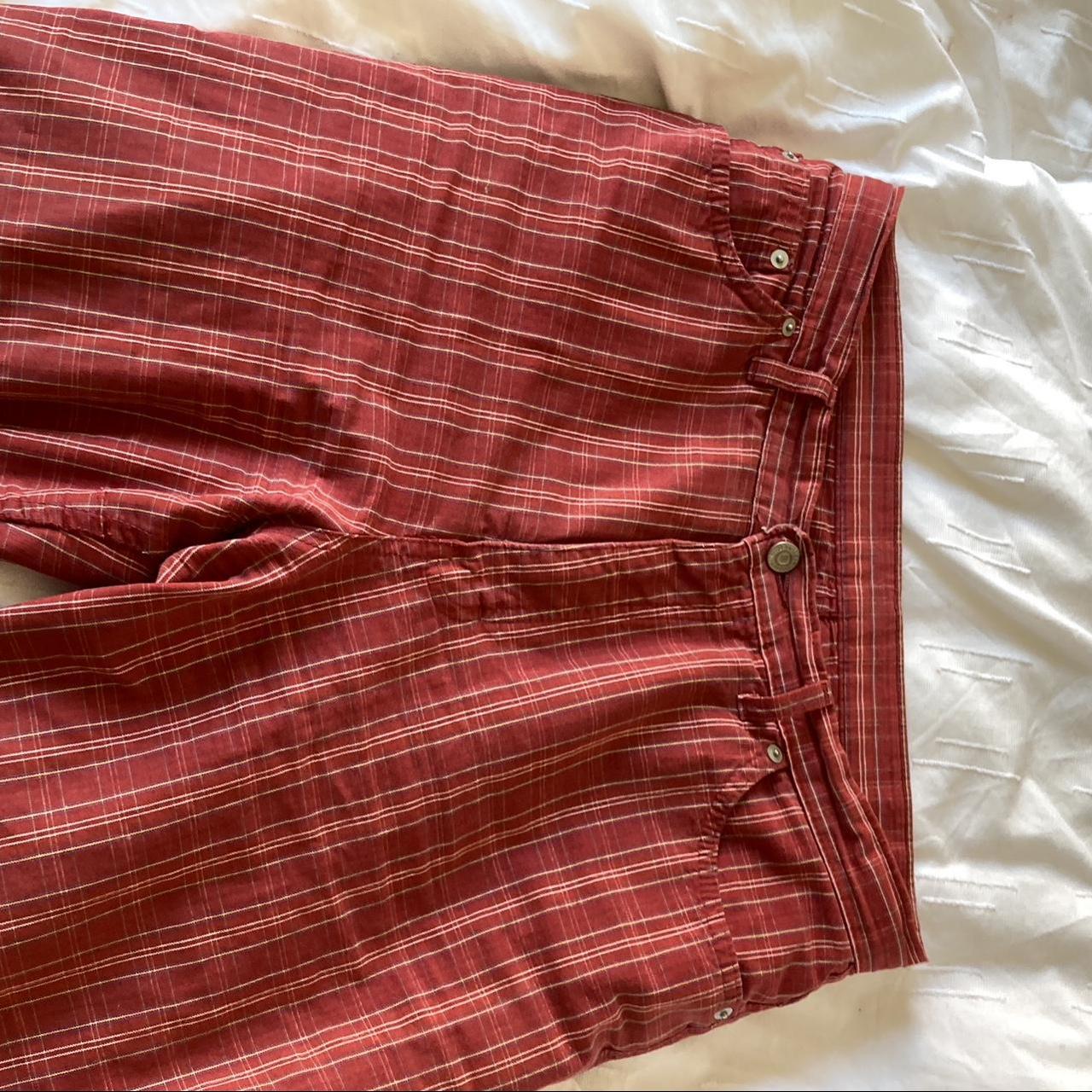 Vintage Red gingham / tartan check trousers. High... - Depop