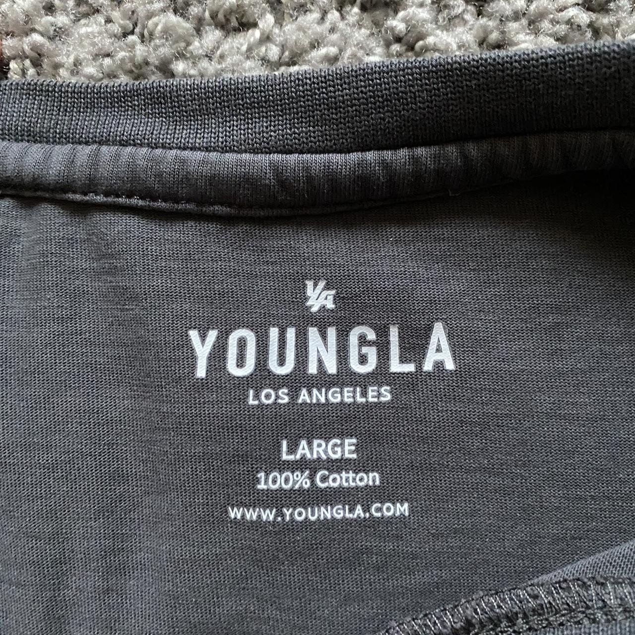 Young LA workout long sleeve dark grey and blue. No... - Depop