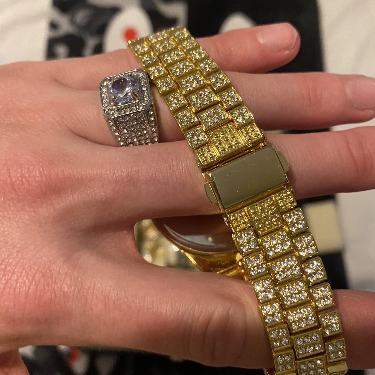 Gold Men’s Iced Watch Brand new Watch! Brand new... - Depop