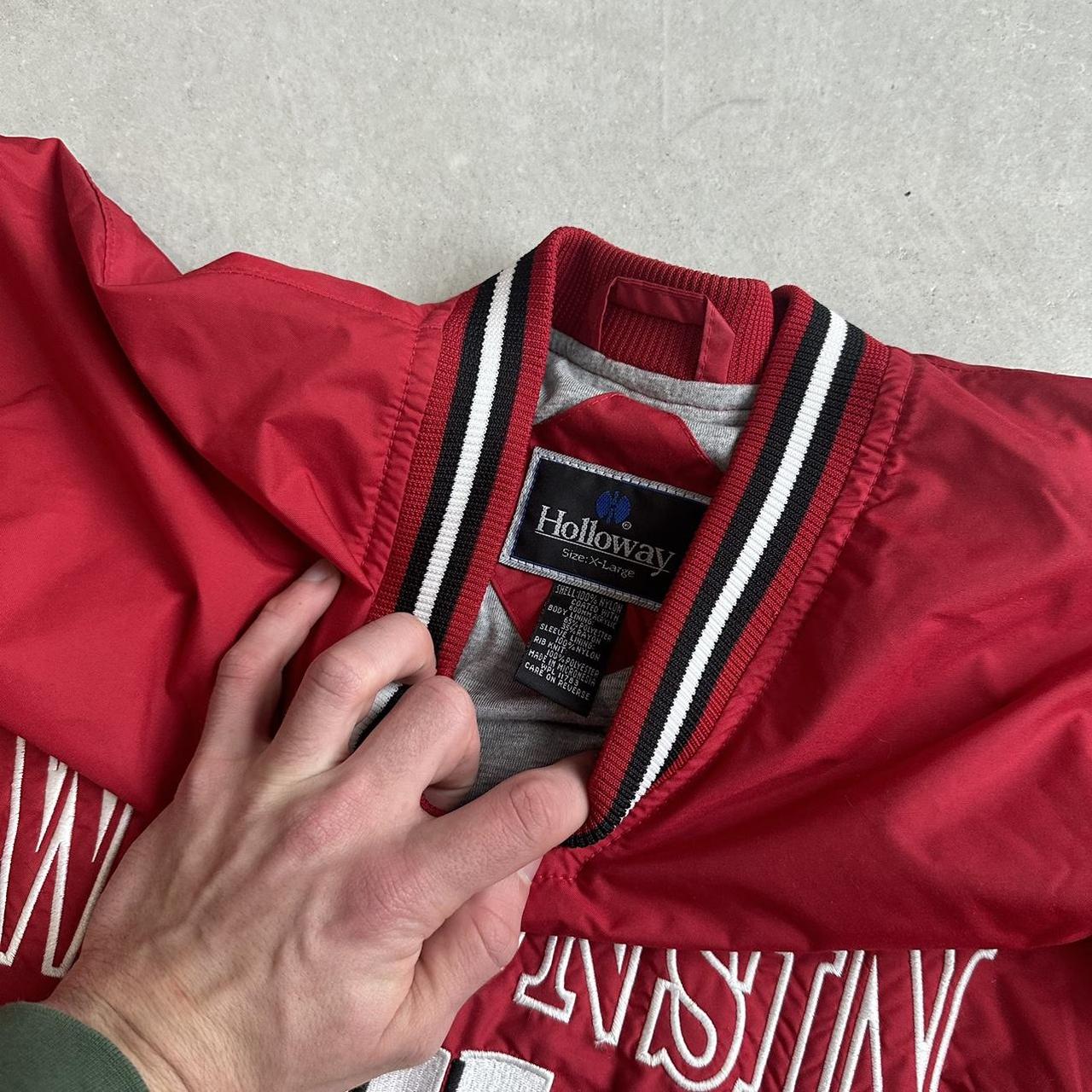 Vintage Wisconsin Badgers Lined Windbreaker... - Depop