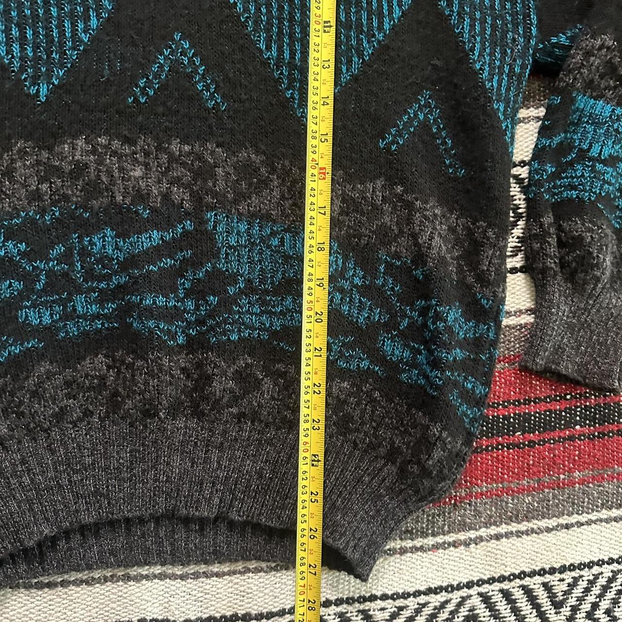 Vintage Geometric Pattern Sweater No size tag... - Depop