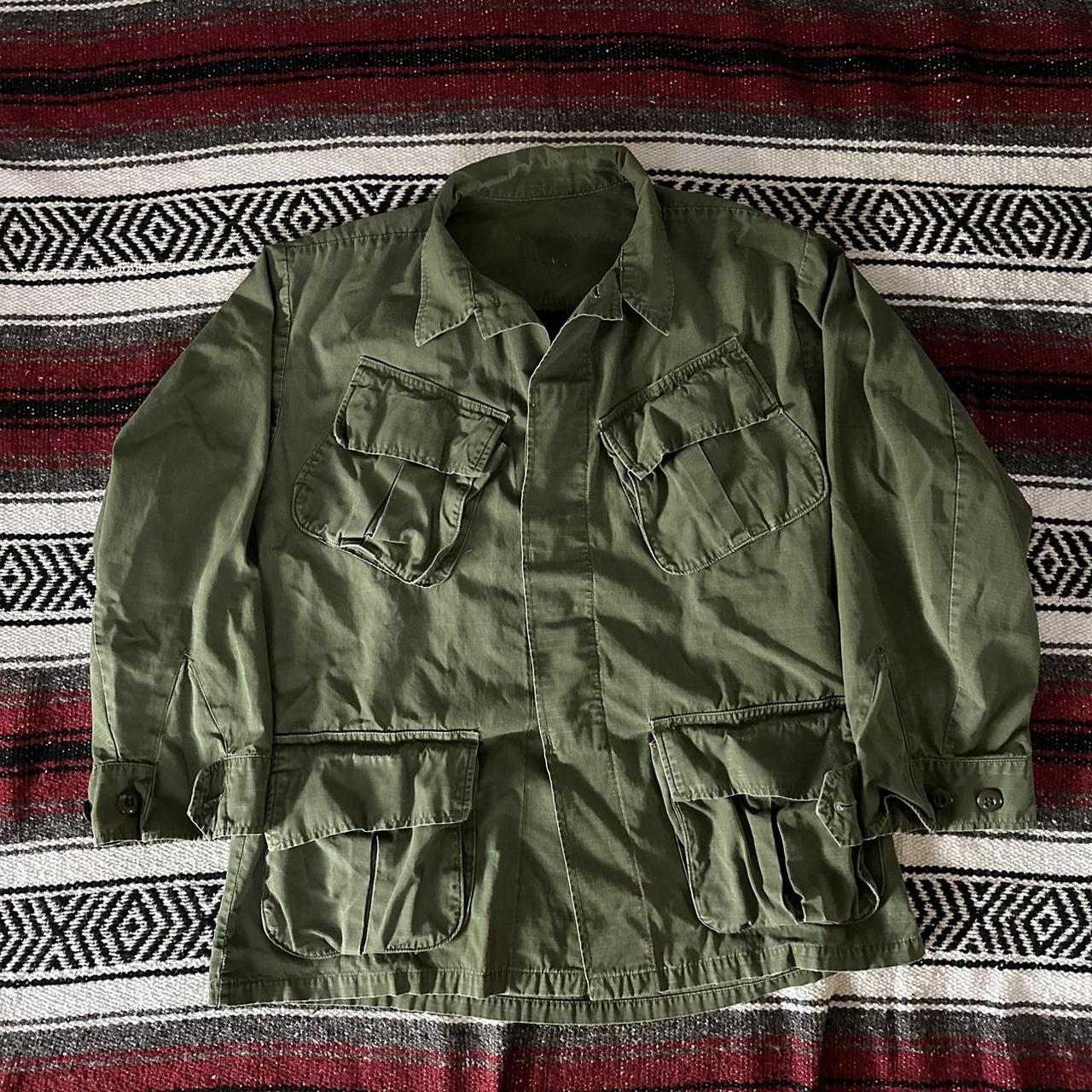 Vintage 1968 Military Slant Pocket Combat Tropical... - Depop