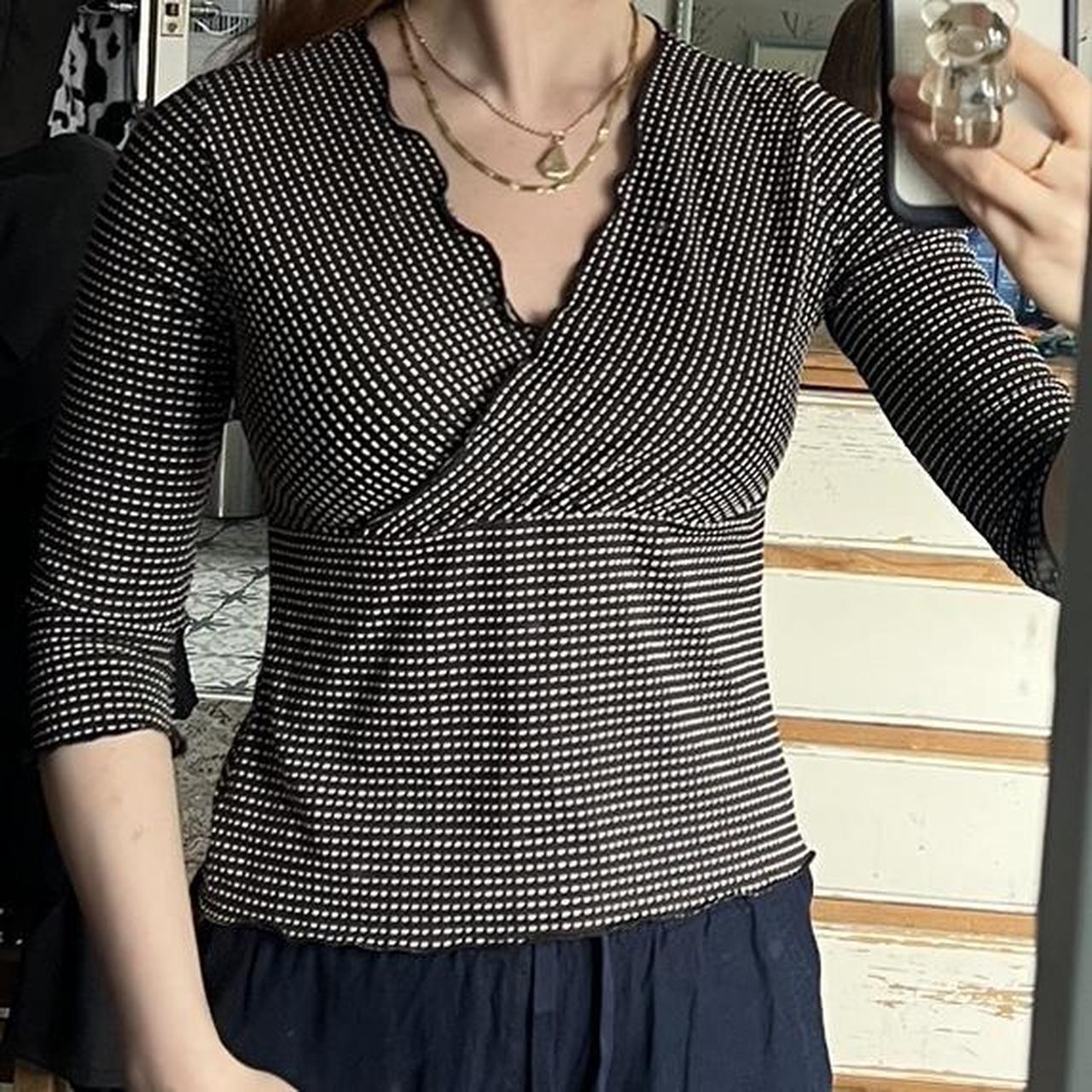 Principles Women's White and Brown T-shirt | Depop