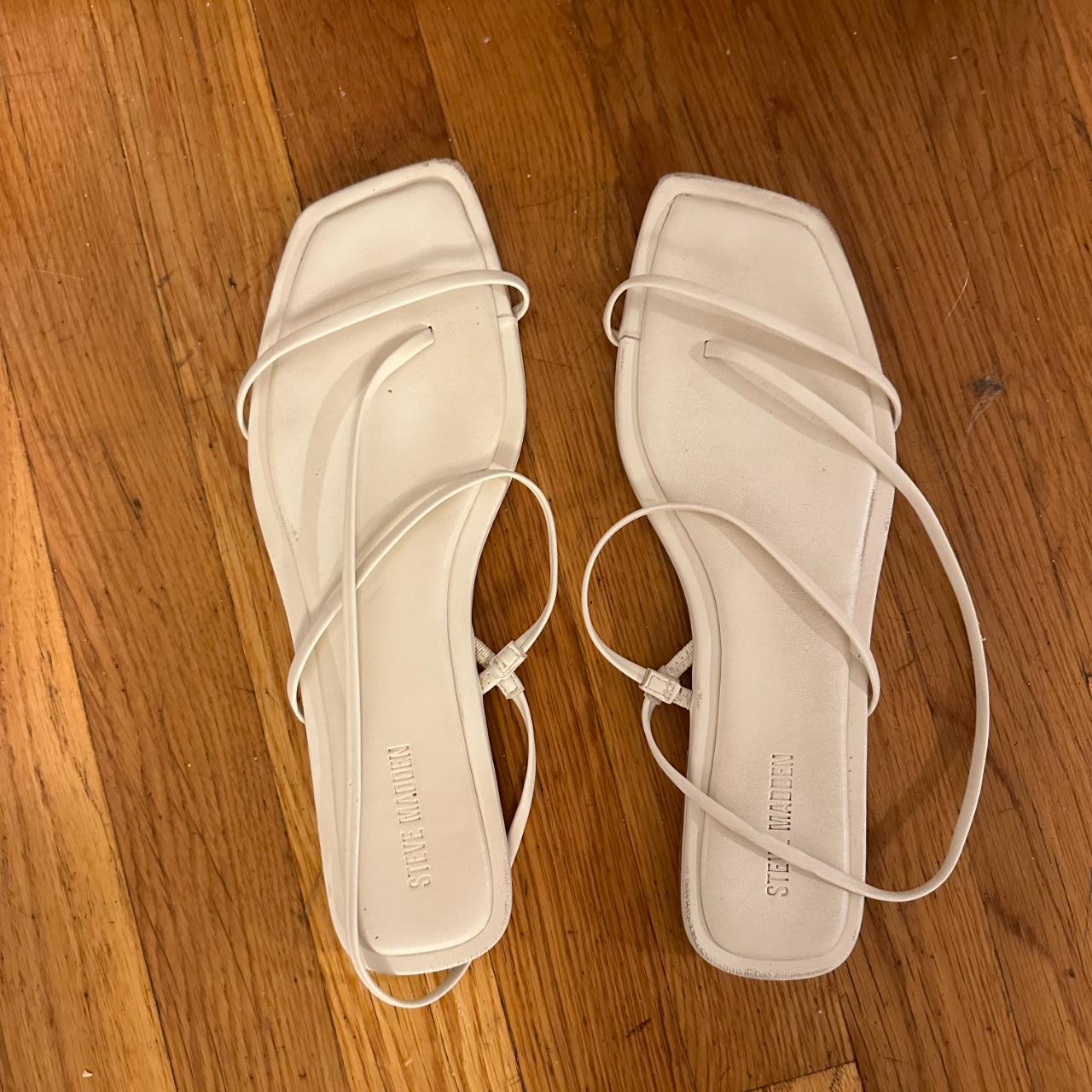 Steve Madden White Sandals | Depop